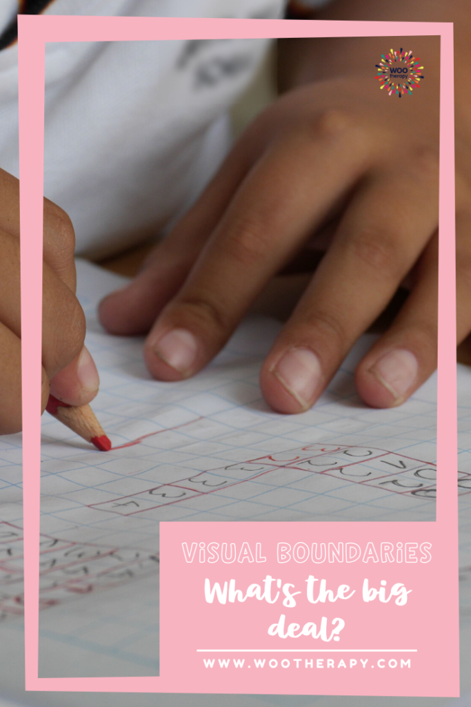 Visual boundaries make handwriting less complicated for children